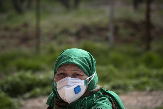 Female Villager Wearing Face Mask Looks Editorial Stock Photo - Stock ...