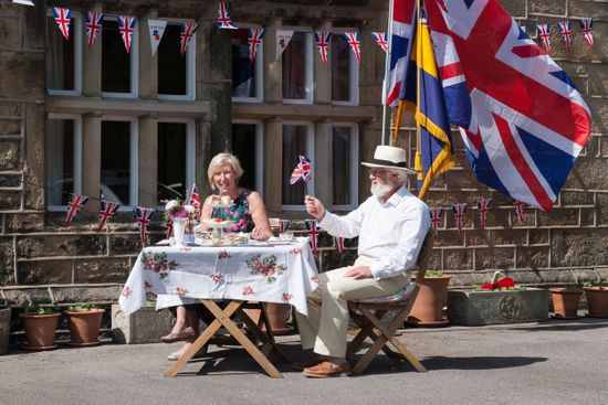 Ve Day Honley Village West Yorkshire Editorial Stock Photo - Stock ...