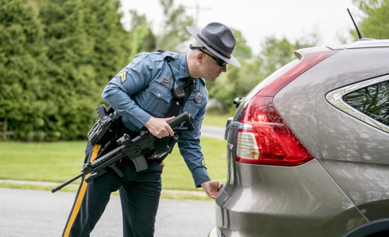 Law Enforcement Set Perimeter Search Vehicles Editorial Stock Photo ...