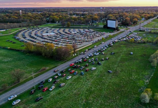 Aerial Photo Made Drone Shows Overflow Editorial Stock Photo - Stock ...