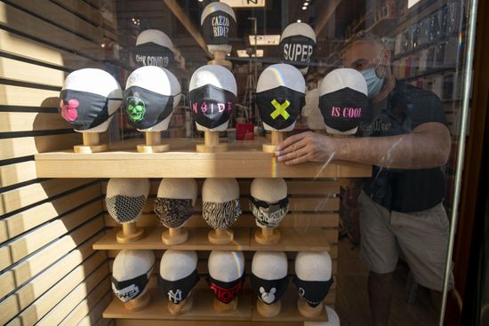 Shop Downtown Sells Custom Face Masks Editorial Stock Photo - Stock ...