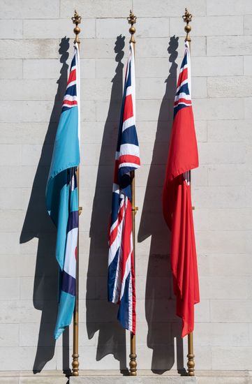 Flags Displayed On Cenotaph Represent Royal Editorial Stock Photo ...