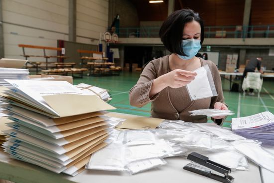 Municipality Employee Packs Protective Masks Filters Editorial Stock ...