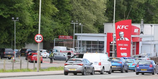 Kfc Inverness Where Queue Back Out Editorial Stock Photo - Stock Image ...