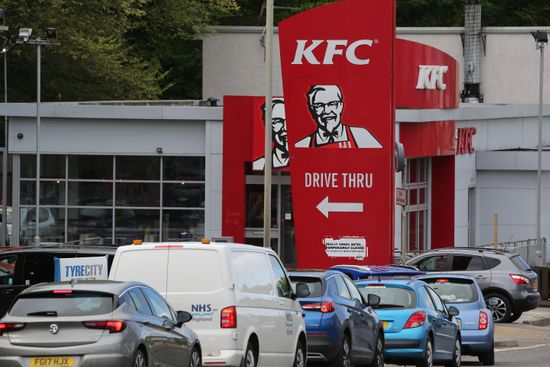 Kfc Inverness Where Queue Back Out Editorial Stock Photo - Stock Image ...