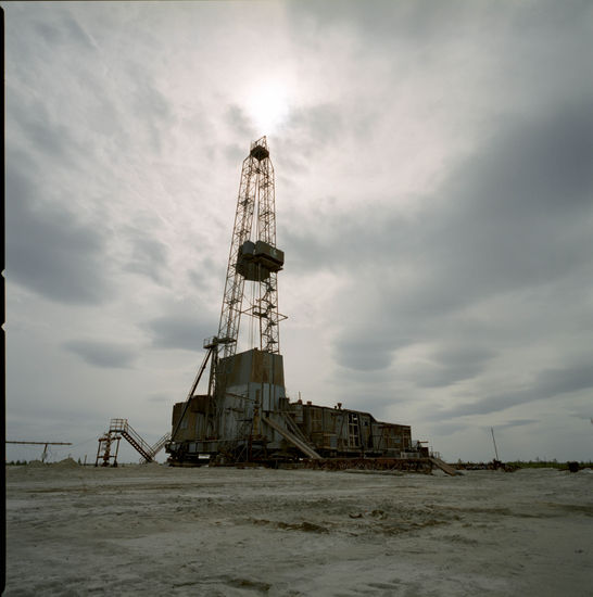 This Sibneft Oil Derrick Abandoned Four Editorial Stock Photo - Stock ...