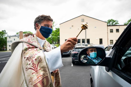 Father Shaun Foggo L Uses Aspergillum Editorial Stock Photo - Stock ...