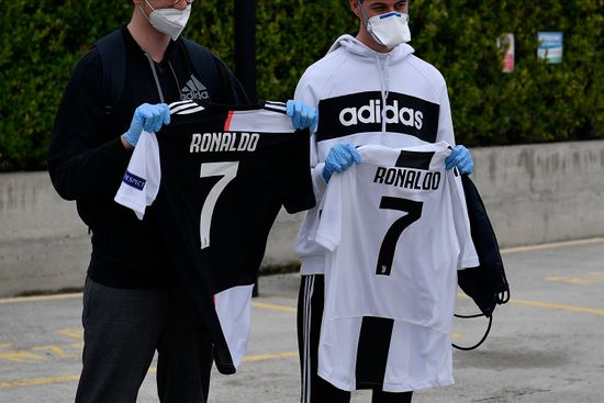 Two Young Juventus Fans Masks Gloves Editorial Stock Photo - Stock ...
