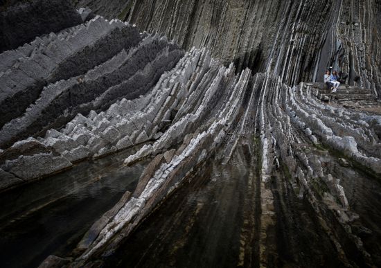 Unusual Sequence Grey Looking Sedimentary Rocks Editorial Stock Photo ...