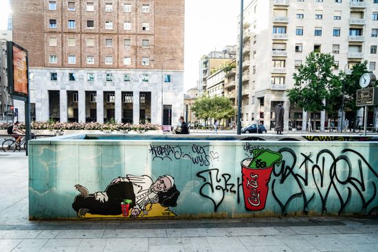 Murals Pope Francis Homeless Which Part Editorial Stock Photo - Stock ...