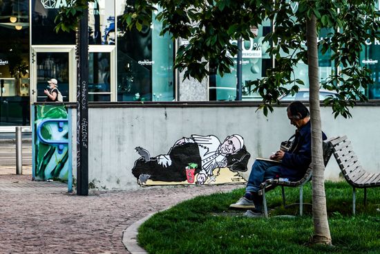 Murals Pope Francis Homeless Which Part Editorial Stock Photo - Stock ...