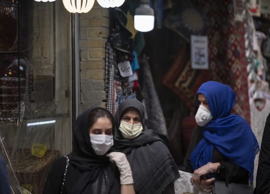 Iranian Women Wearing Face Masks Walk Editorial Stock Photo - Stock ...