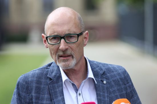Plaintiff Herbert Gilbert Speaks Journalists Near Editorial Stock Photo ...