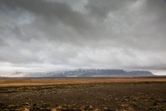 Tundra Landscape Near Gerduberg Basalt Columns Editorial Stock Photo ...