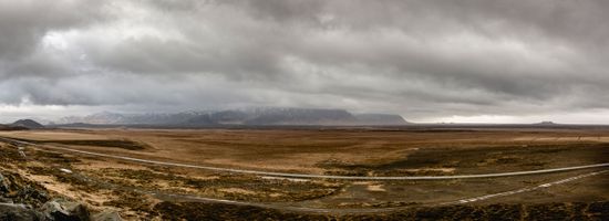 Tundra Landscape Near Gerduberg Basalt Columns Editorial Stock Photo ...
