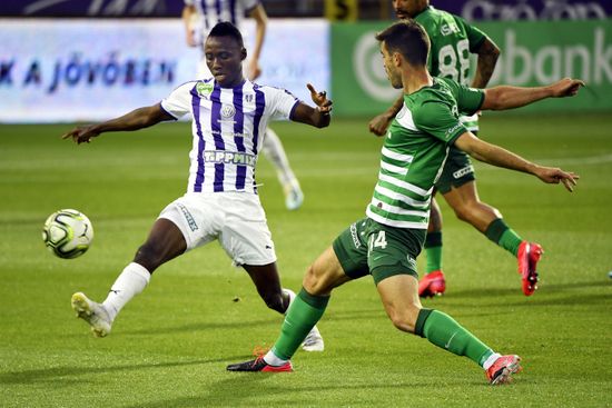 Emmanuel Nwobodo Obinna L Ujpest Action Editorial Stock Photo - Stock ...