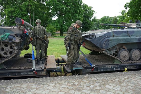 Polish Soldiers 12th Mechanized Brigade During Editorial Stock Photo ...