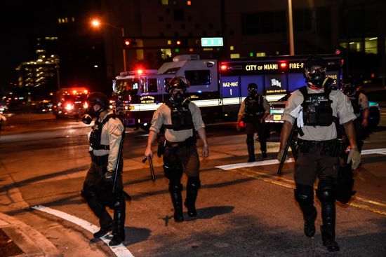 Police Block Off Streets Keep Protestors Editorial Stock Photo - Stock ...