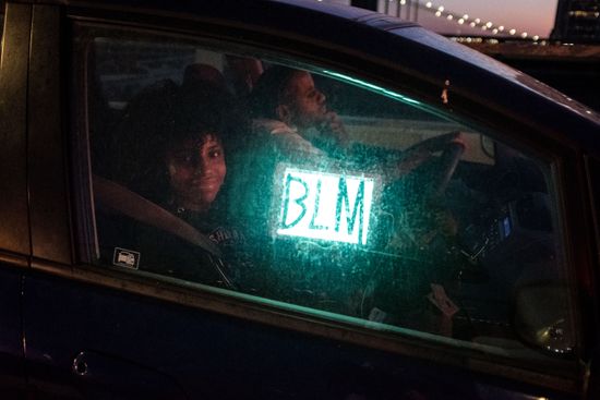Woman Holds Sign Acronym Blm Which Editorial Stock Photo - Stock Image ...
