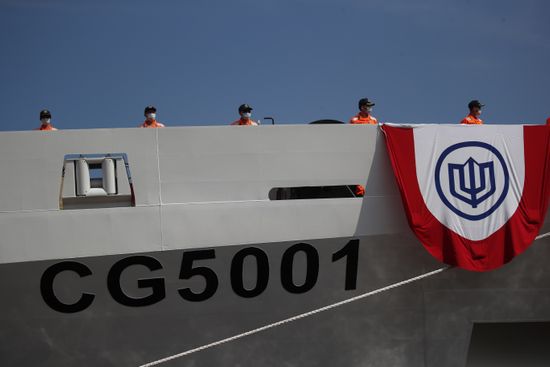 Coast Guard Administration Personnel Stand On Editorial Stock Photo ...