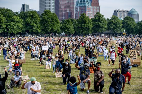 Protesters During Protest On Malieveld Hague Editorial Stock Photo ...