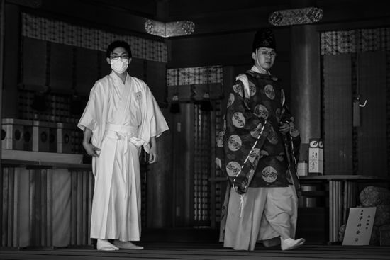Shinto Priest Staff Seen Yushima Shrine Editorial Stock Photo - Stock ...