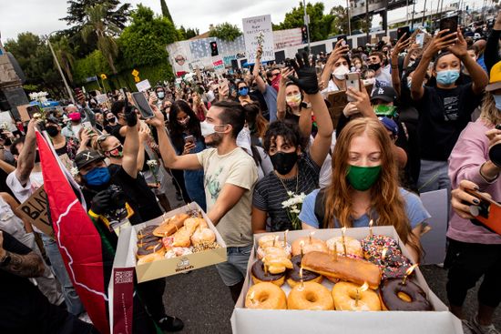Protesters Bring Birthday Donuts During Gathering Editorial Stock Photo ...