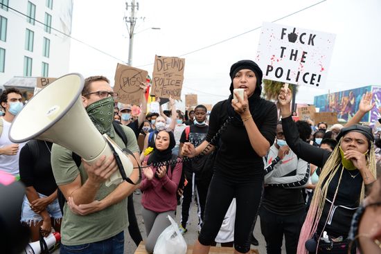 Protestors Seen Holding Signs Demonstrating During Editorial Stock ...