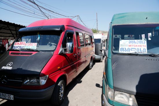 Intercity Buses Seen Bus Station Tbilisi Editorial Stock Photo - Stock ...