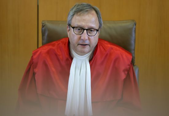 Presiding Judge Andreas Vosskuhle Speaks Judgement Editorial Stock ...
