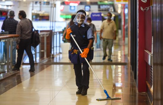 Housekeeing Staff Sweeps People Visit Select Editorial Stock Photo ...