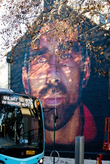 Afl Legend Adam Goodes Mural Painted Editorial Stock Photo - Stock ...