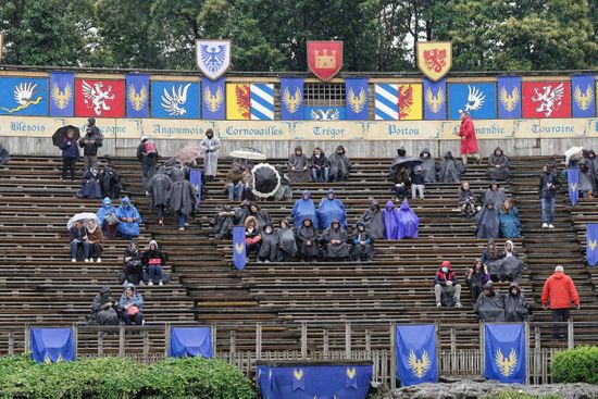 Spectators Respect Safety Distances Stands Wear Editorial Stock Photo ...