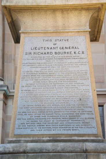 Statue Lieutenant General Sir Richard Bourke Editorial Stock Photo ...