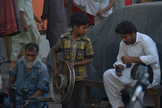 Pakistani Young Labour Busy Their Workplace Editorial Stock Photo ...
