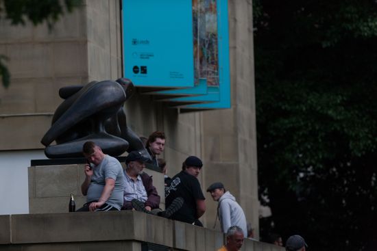 Counter Protesters Gather Front Leeds Art Editorial Stock Photo - Stock ...