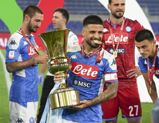 Napolis Lorenzo Insigne Poses Trophy After Editorial Stock Photo ...
