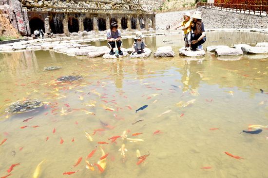 Tourists Visit Sangan River Valley Xuanhua Editorial Stock Photo ...