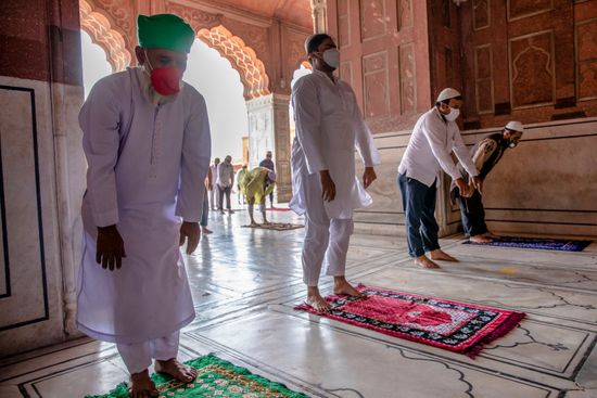 Muslims Pray Inside Jama Masjid After Editorial Stock Photo - Stock ...