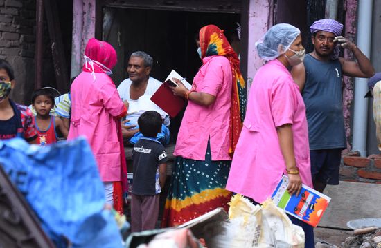 Asha Health Workers Talk Man While Editorial Stock Photo - Stock Image ...