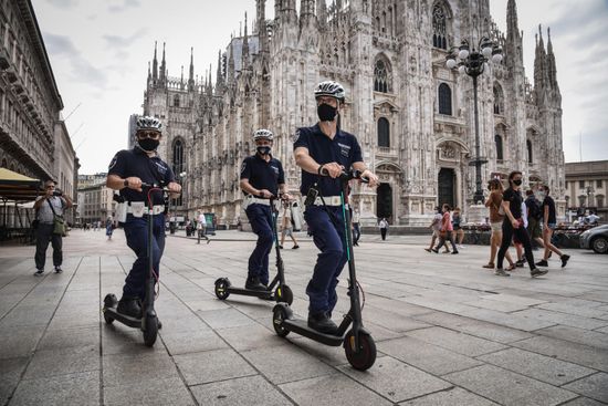 Local Police Officers On Scooters Patrol Editorial Stock Photo - Stock ...