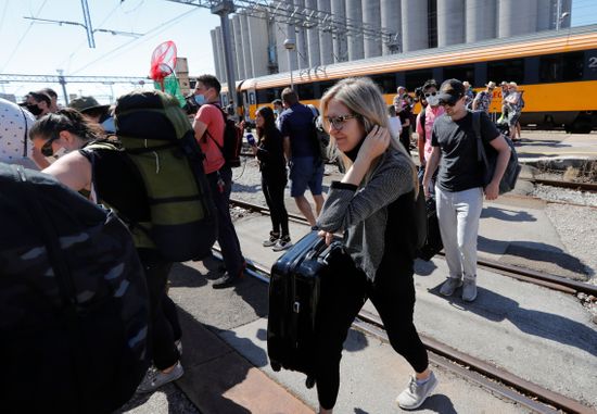 Passengers Get Off First Train Some Editorial Stock Photo - Stock Image ...