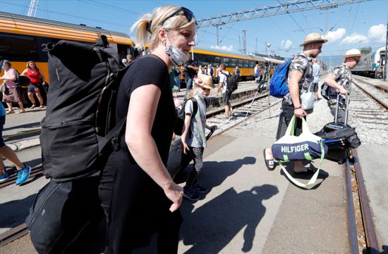 Passengers Get Off First Train Some Editorial Stock Photo - Stock Image ...