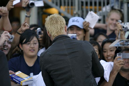 Brad Pitt Signs Autographs His Fans Editorial Stock Photo - Stock Image ...