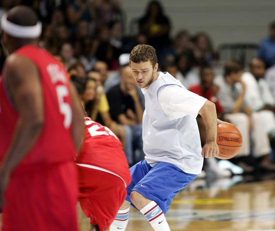 Justin Timberlake On Court Demonstrating His Editorial Stock Photo ...