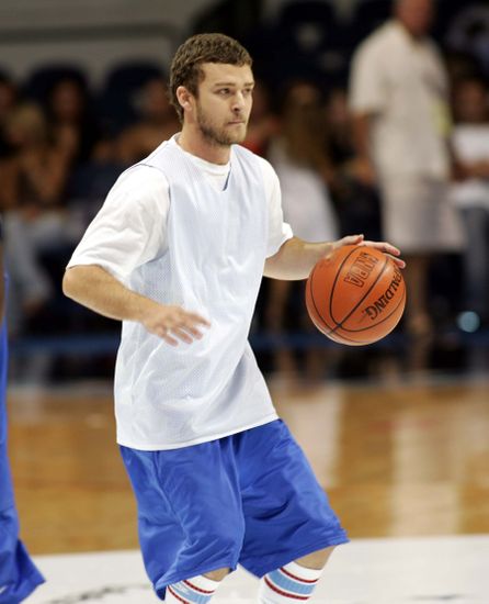 Justin Timberlake On Court Demonstrating His Editorial Stock Photo ...