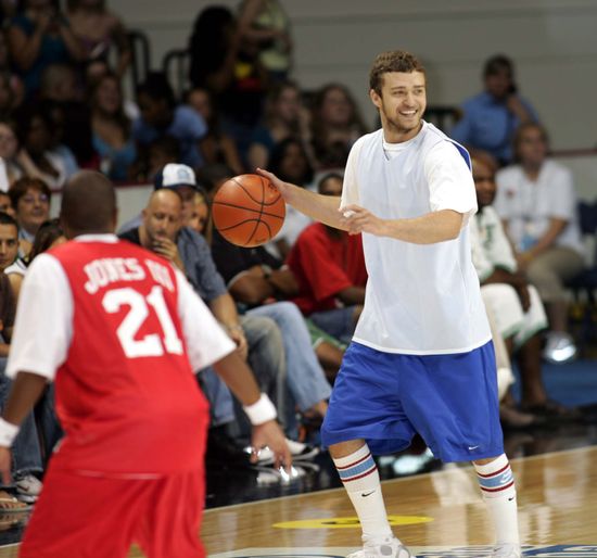 Justin Timberlake On Court Demonstrating His Editorial Stock Photo ...