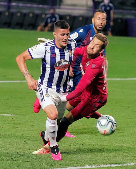 Valladolids Sergio Guardiola L Fouled By Editorial Stock Photo - Stock ...