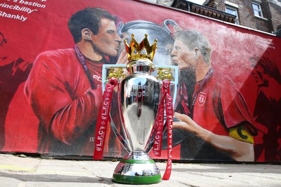 Premier League Trophy Mural Gerrard Carragher Editorial Stock Photo ...