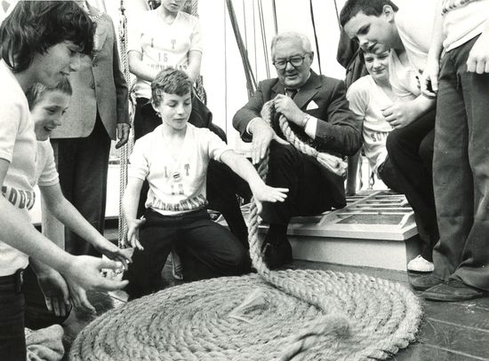 Prime Minister Jim Callaghan Helps Children Editorial Stock Photo ...